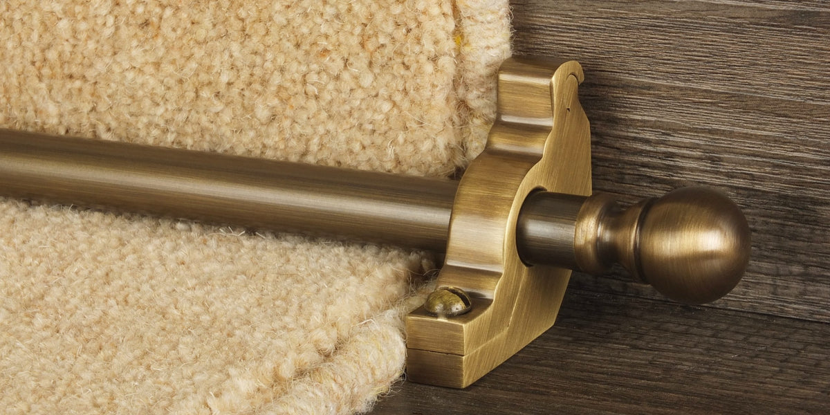 Balladeer Stair Rods - Antique Brass | Stair Rods Direct