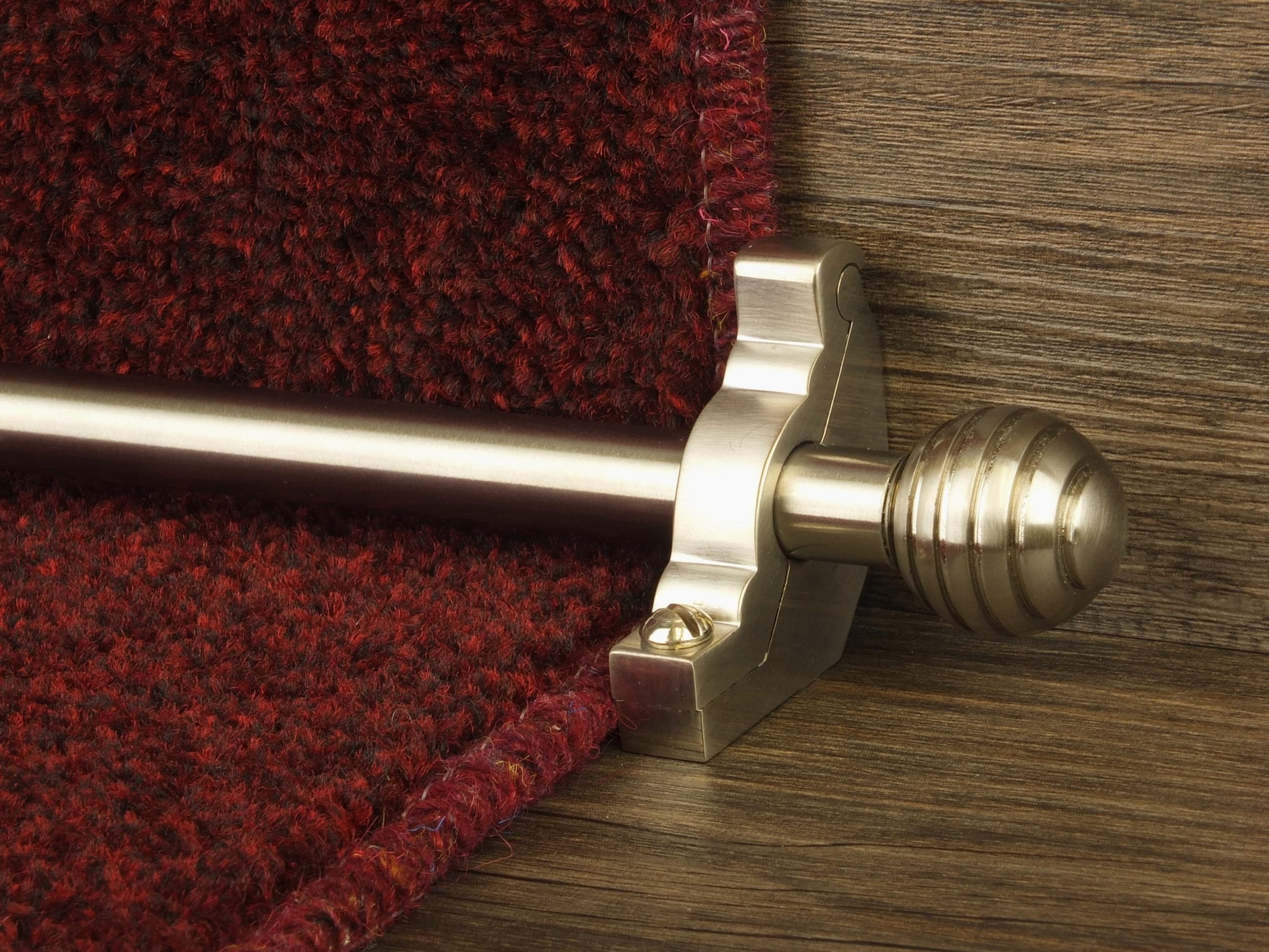 Sphere Stair Rods - Contemporary Satin Nickel Finish