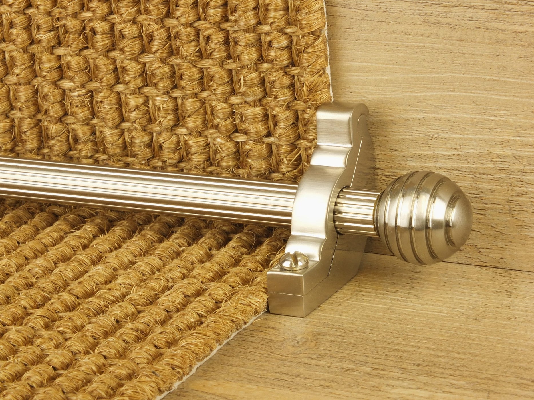 Sphere Stair Rods - Contemporary Satin Nickel Finish