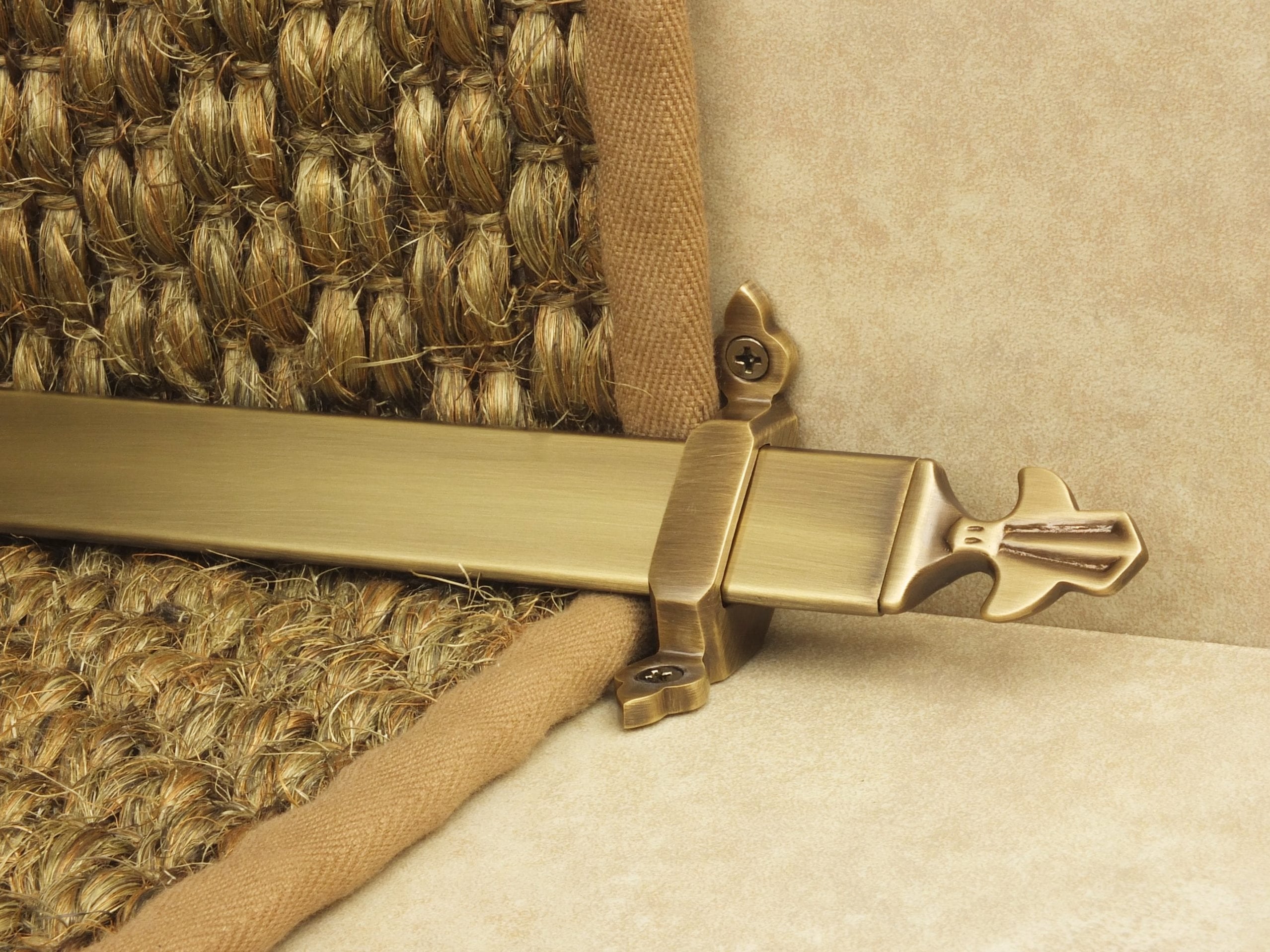 Louis Stair Rods in Antique Brass | Decorative Stair Accessories