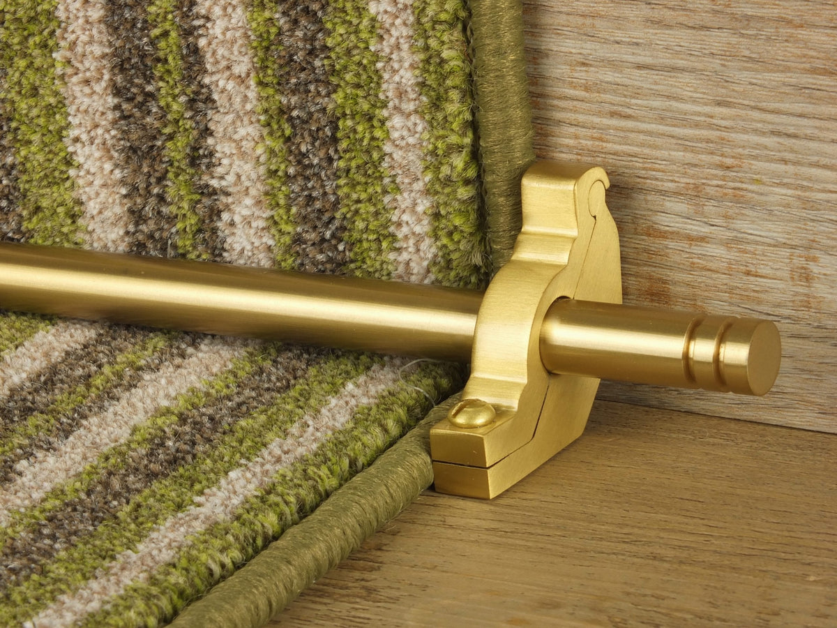 Woburn Stair Rods in Satin Brass | Elegant Stair Finishing Touch
