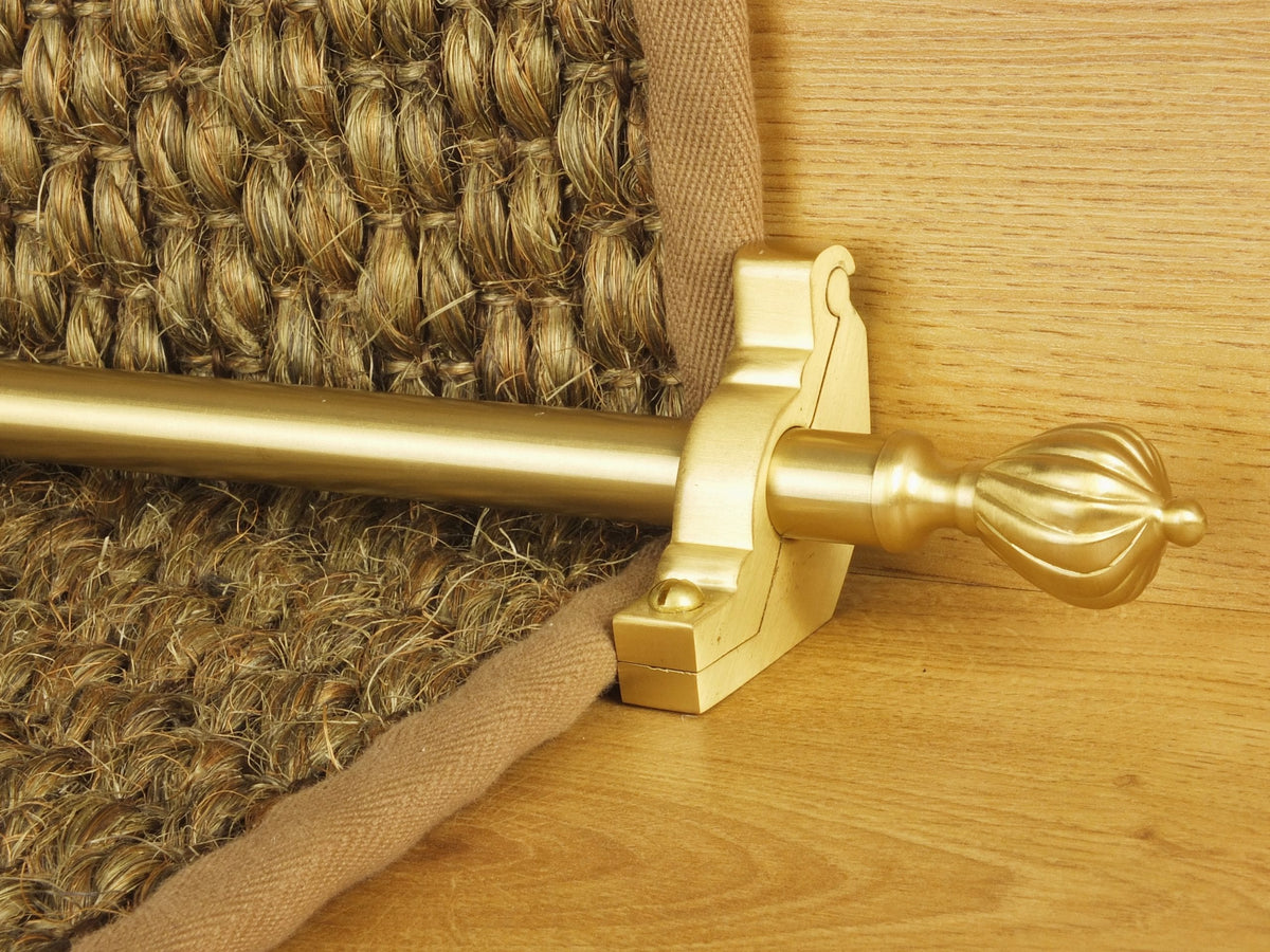 Cairo Stair Rods in Satin Brass | Quality Stair Accessory