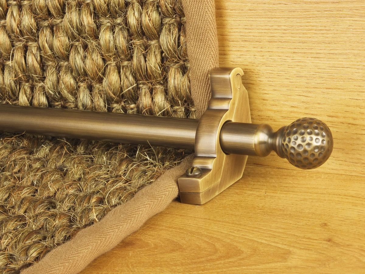 Dune Stair Rods in Antique Brass | Decorative Stair Accessories