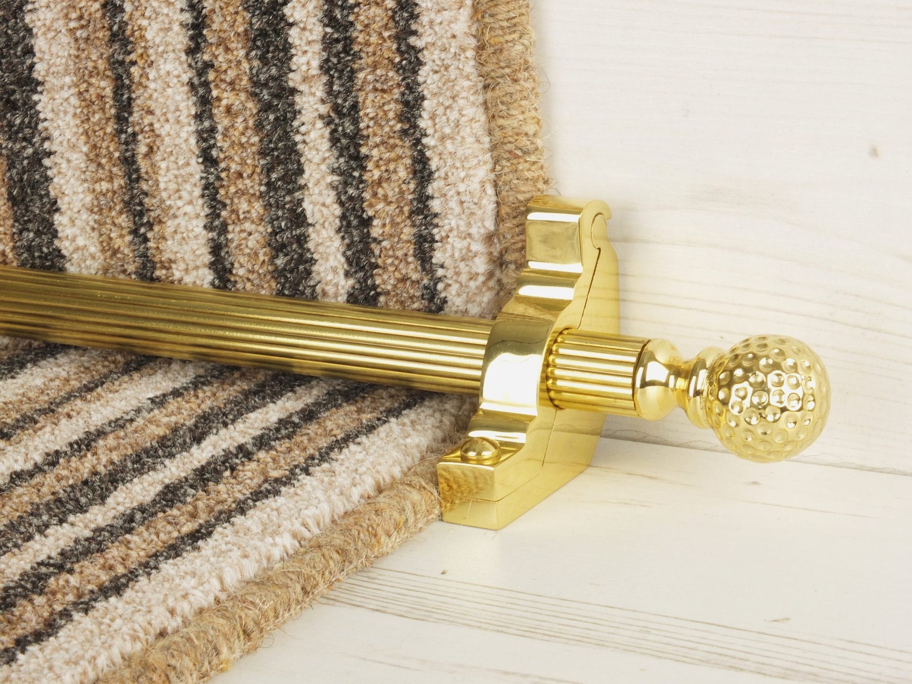 Dune Stair Rods - Polished Brass | Stair Rods Direct