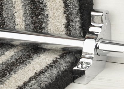 Chrome Stair Rod Brackets - Pair for 12mm or 16mm Rods