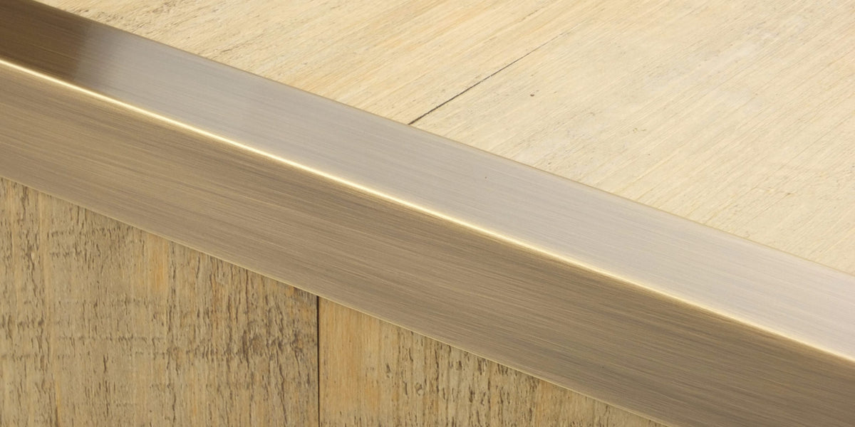 Premier Square Lip Trim - Antique Brass | Stair Rods Direct