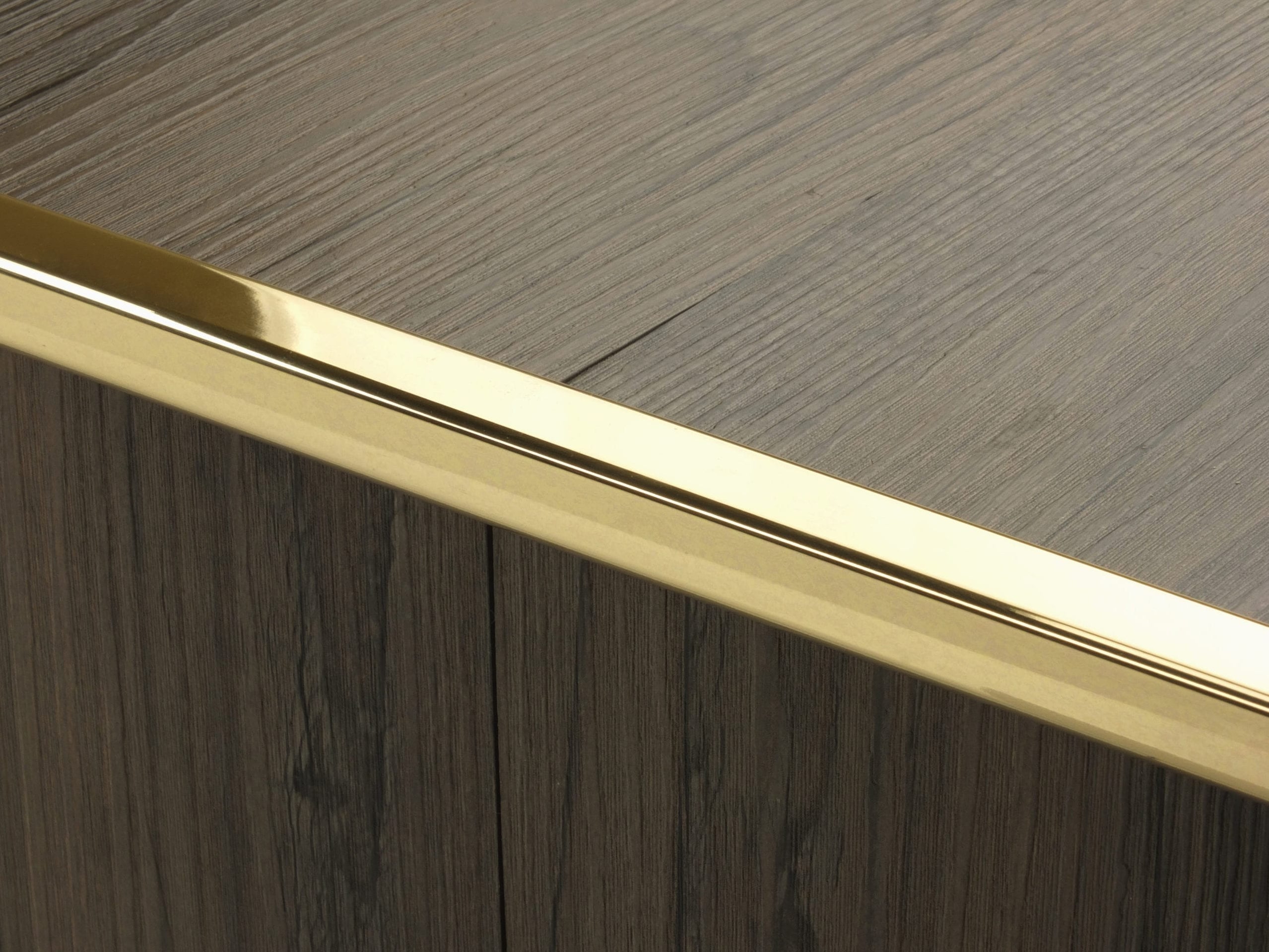 Premier Rake Back Lip in Polished Brass | Premium Door Thresholds