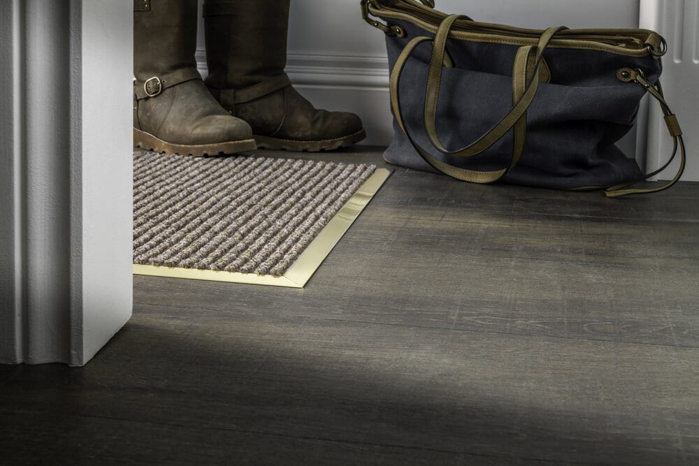 Matwell Edging in Polished Brass | Durable Frame for Recessed Mats